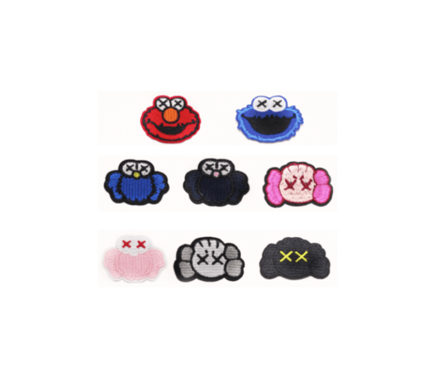 Kaws Design Iron On Patches- Cookie Monster