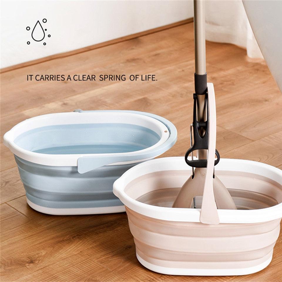 Large Collapsible Bucket with Handle - Khaki